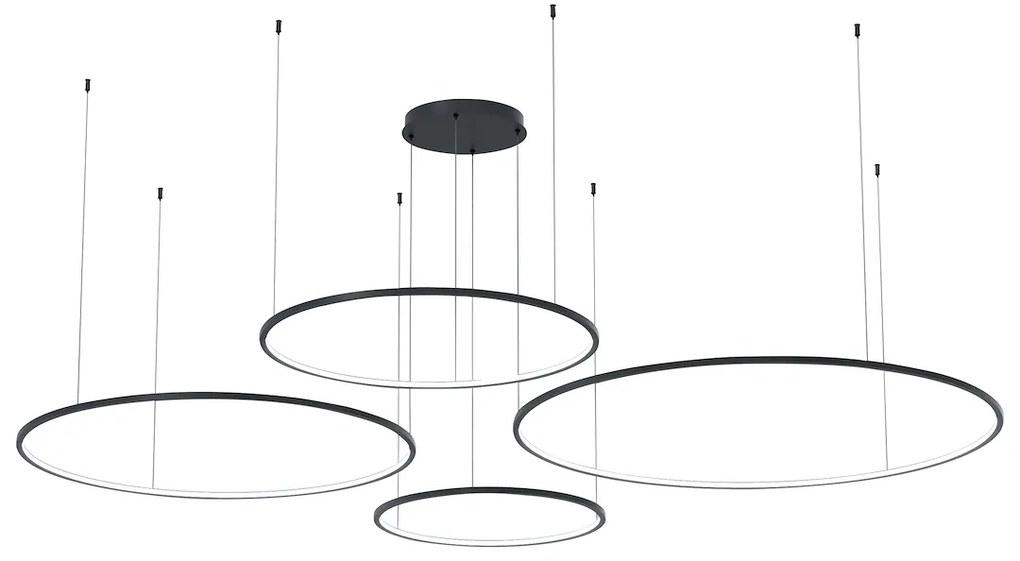 Závěsné LED svítidlo Saturno, 4x LED 120w, 4000k, b