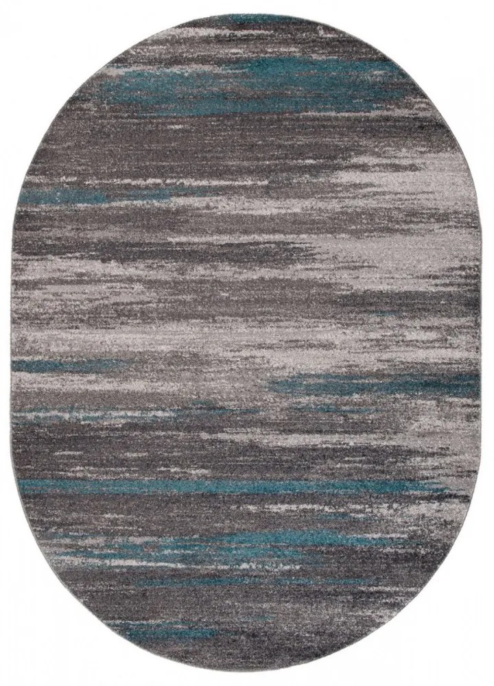 Kusový koberec Gobi šedý ovál, Velikosti 140x190cm