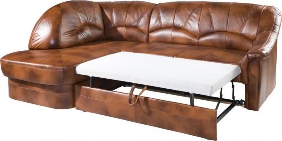 Casarredo - Komfort nábytek Rohová sedací souprava JOLANA, rozkládací s úložným prostorem, kůže | potah: Kůže S-63,Umístění rohu: roh na levé straně