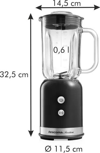 TESCOMA Smoothie mixér PRESIDENT 0,6 l, antracitová