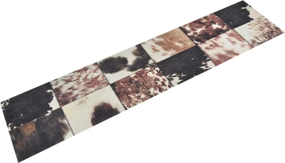 vidaXL Kuchyňský koberec pratelný 60 x 300 cm [136545] Barva: Šedá se vzorkem otisků tlapek