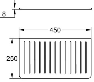GROHE 40872K00 - Odkapávací deska 450 x 250 mm keramika/černá