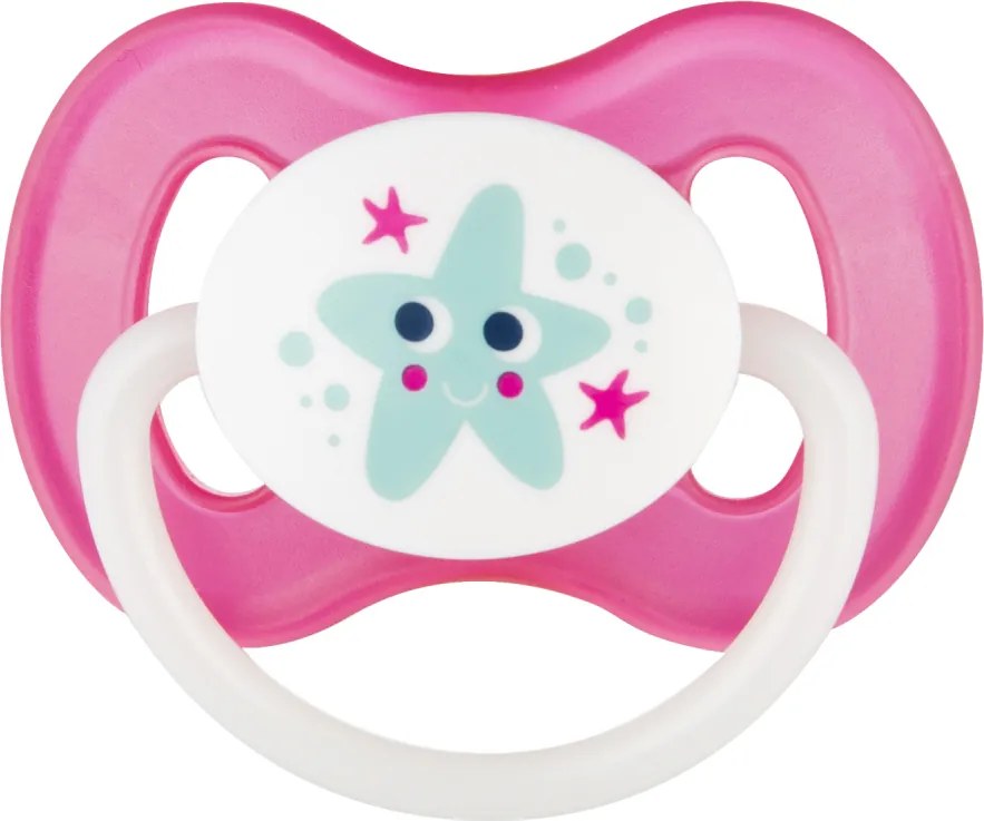 Canpol babies Dudlík svítící kaučukový třešinka 0-6m LOVE&SEA