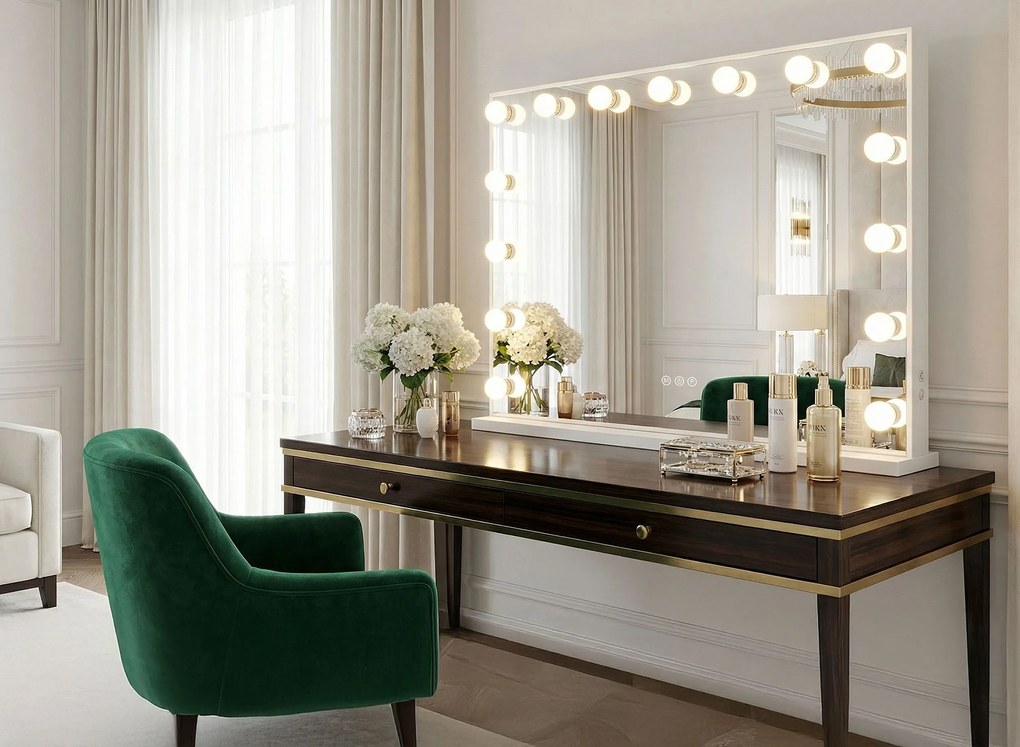 Rea Rea, Zrcadlo LED HOLLYWOOD White 80x60, HOM-12013