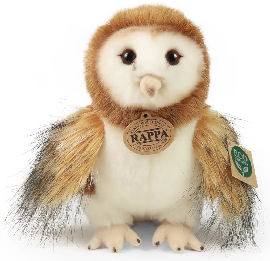 Rappa Plyšová sova pálená 20 cm ECO-FRIENDLY