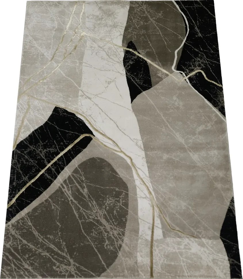 BE Koberec Gloria 3671 GOLD - béžově hnědý obdélníkový Rozměr: 60x100 cm