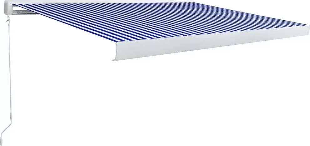 vidaXL Kazetová markýza na ruční ovládání 350 cm [3052671] Barva: Krémová (bílý rám)