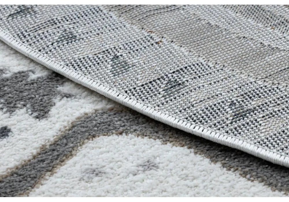 Dětský kusový koberec Vesnička krémově bílý kruh 120cm