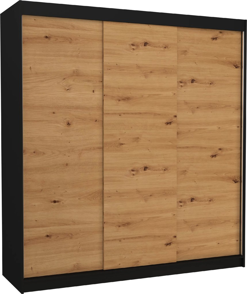 ADRK Furniture Posuvná skříň MEGAN 200 SW-MEG-B+ART-200+A686