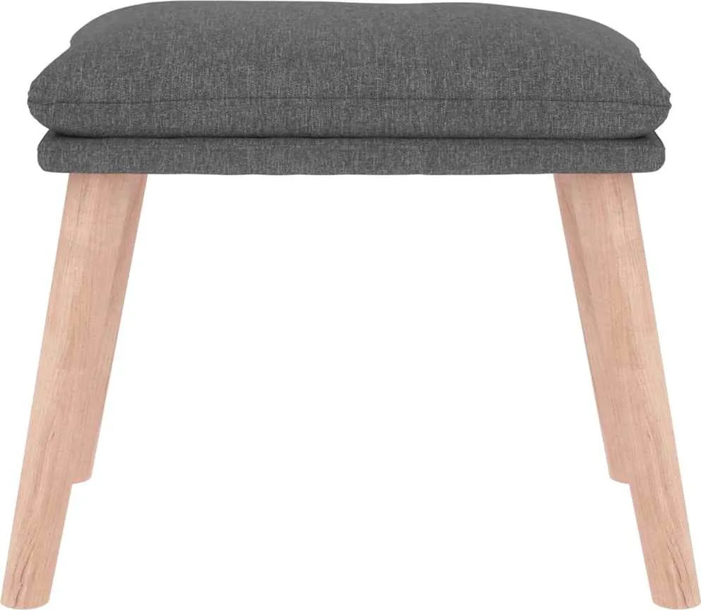 Podnožka světle šedá 45 x 29,5 x 35 cm textil 341424