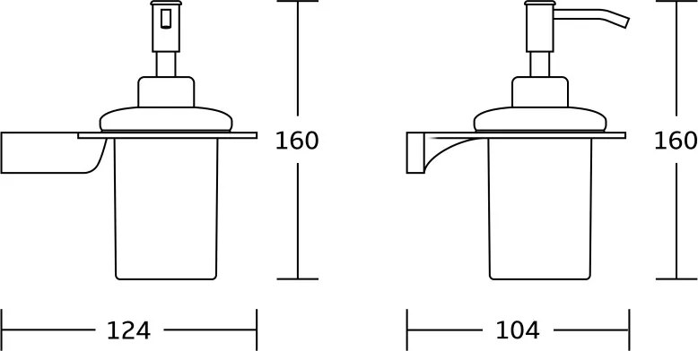 Mexen Rino, nástěnný dávkovač mýdla, zlatá lesklá, 70270388-50