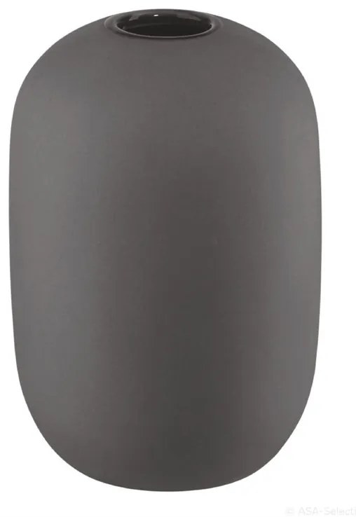 ASA Selection Váza SMOOTHIES 13 cm tm.šedá, keramika, tmavě šedá (matná), P.9cm, V.13cm