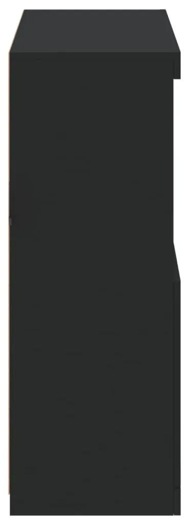 Příborník s LED osvětlením černý 81 x 37 x 100 cm,  836673