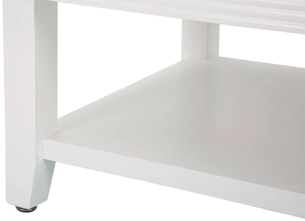 Designový konferenční stolek Hahnunah 90 cm bílý lesk