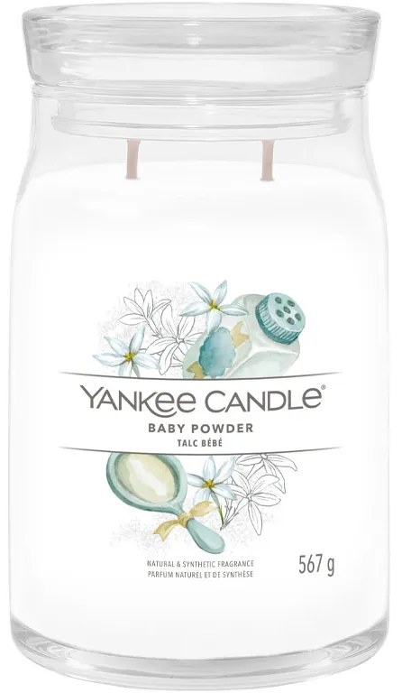 Yankee Candle – Signature svíčka Baby Powder (Dětský pudr) Velikost: velká 567 g