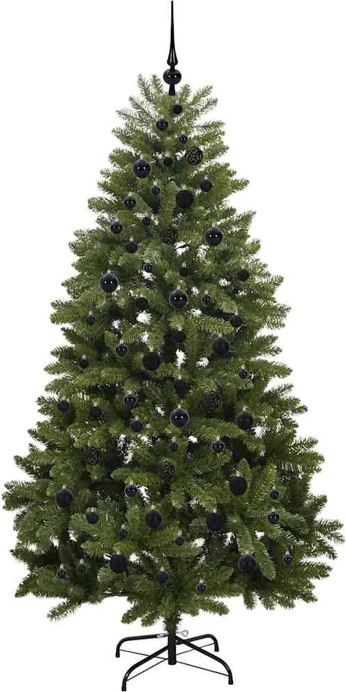 Umělý vánoční stromeček 210 cm 300 LED Teplá bílá PVC a ocel 3395695