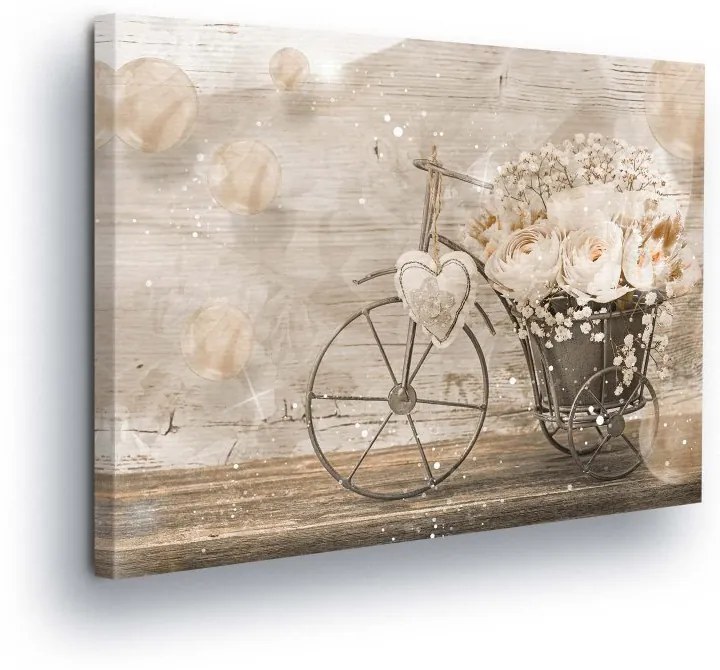 GLIX Obraz na plátně - Retro Bicykl 80x60 cm