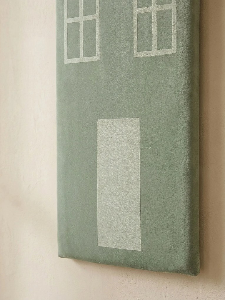 Sinsay - Čalouněný panel s motivem domku - zelená