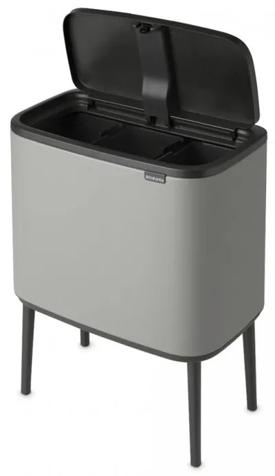 Brabantia BO TOUCH BIN Dotykový odpadkový koš 3x11 l - minerální světle šedá