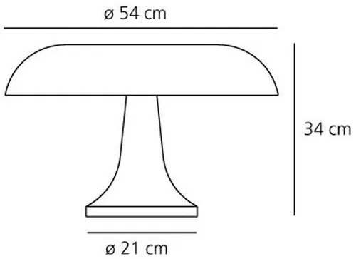 Artemide 0056050A Nesso, oranžová designová stolní lampa, 4x25W E14, výška 34cm