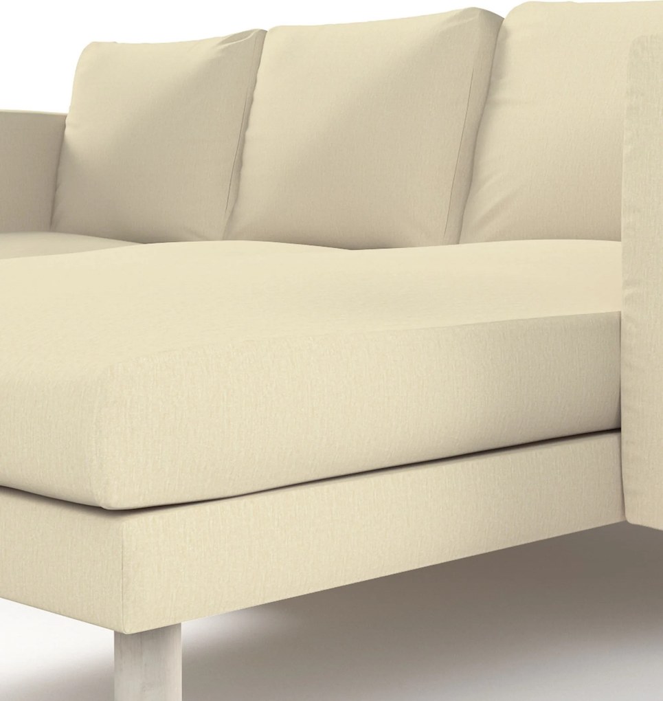 Potah na pohovku IKEA Norsborg 3-místná se šezlongem barva krémová látka lesklé, pletený vzor