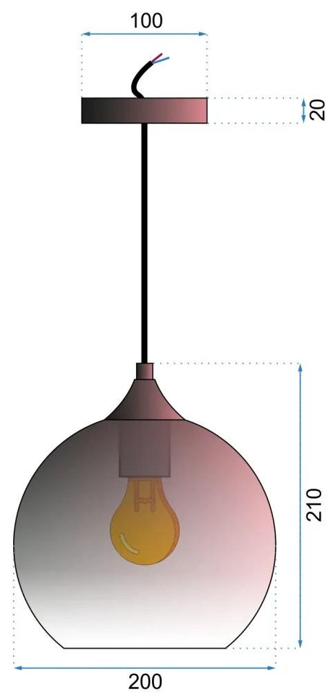 Stropní svítidlo Rose Gold APP313-1CP růžově zlaté