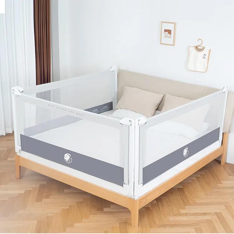 Zábrana na postel Monkey Mum® Popular - 130 cm - světle šedá
