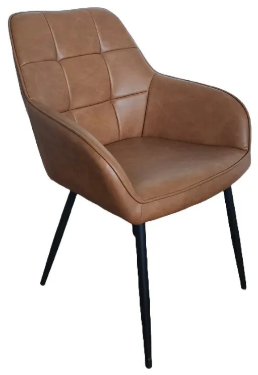 Designová židle Jadwiga II koňaková