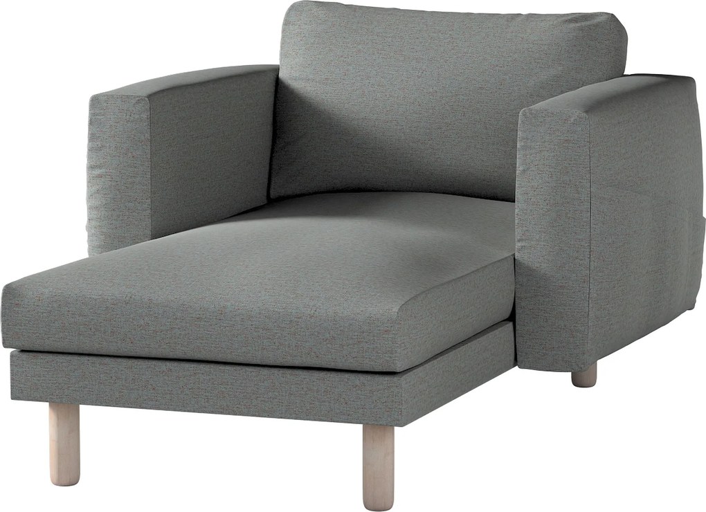 Potah na IKEA Norsborg šezlong s loketními opěrkami barva modrá látka pletený vzor
