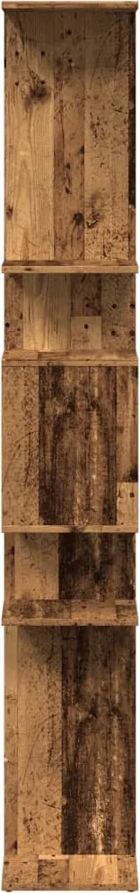 Knihovna old wood 92 x 29 x 188 cm kompozitní dřevo 3310323