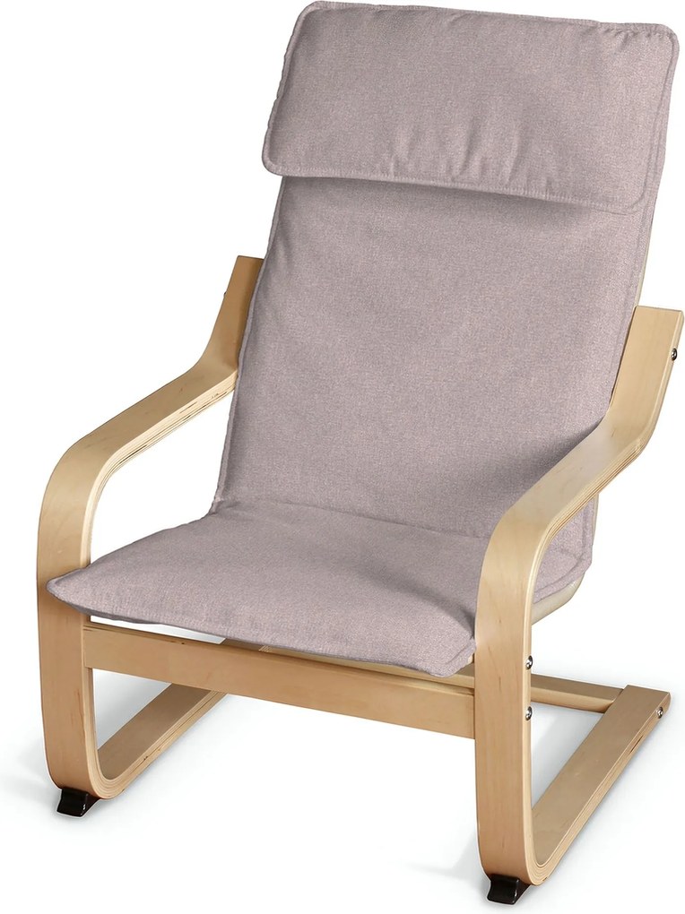 Sedák na dětské křeslo IKEA Poäng barva růžová látka pletený vzor