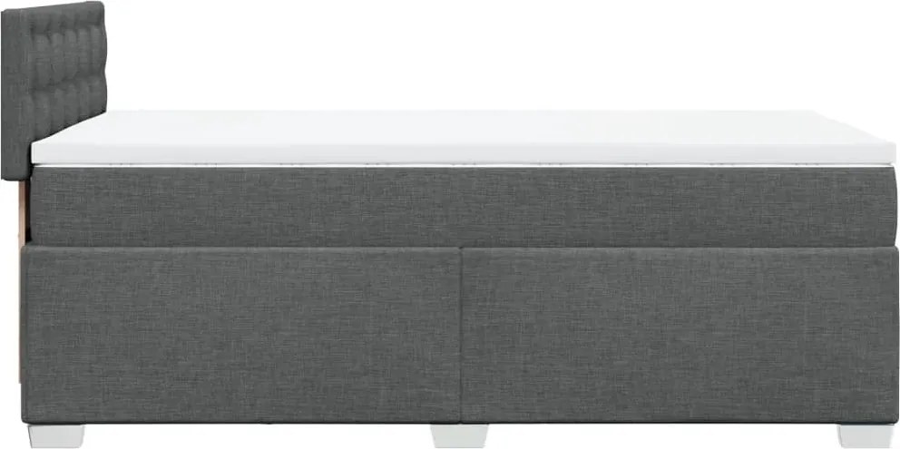 Box spring postel s matrací tmavě šedá 90x200 cm textil 3285786