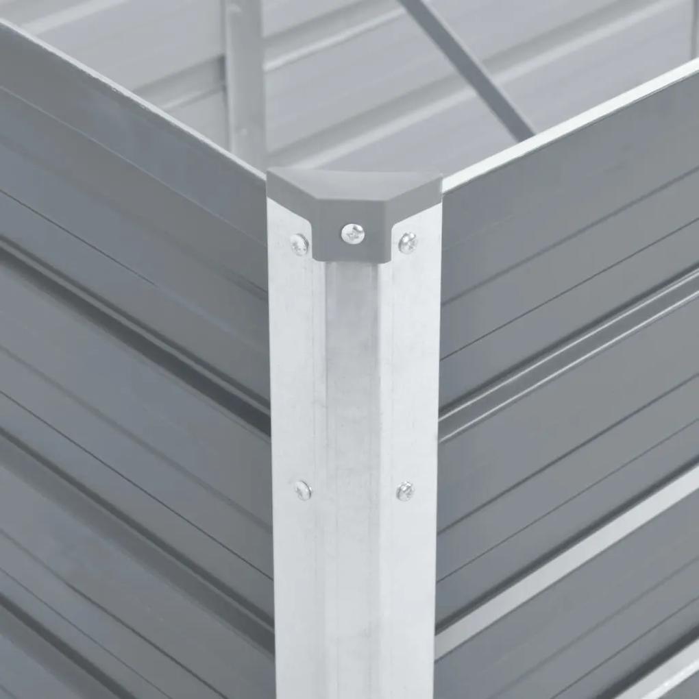 Vyvýšený záhon pozinkovaná ocel 100 x 40 x 45 cm šedý - Default Title