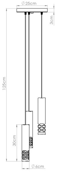 Sollux SL.1694 - Lustr na lanku LIRO 3xGU10/10W/230V bílá