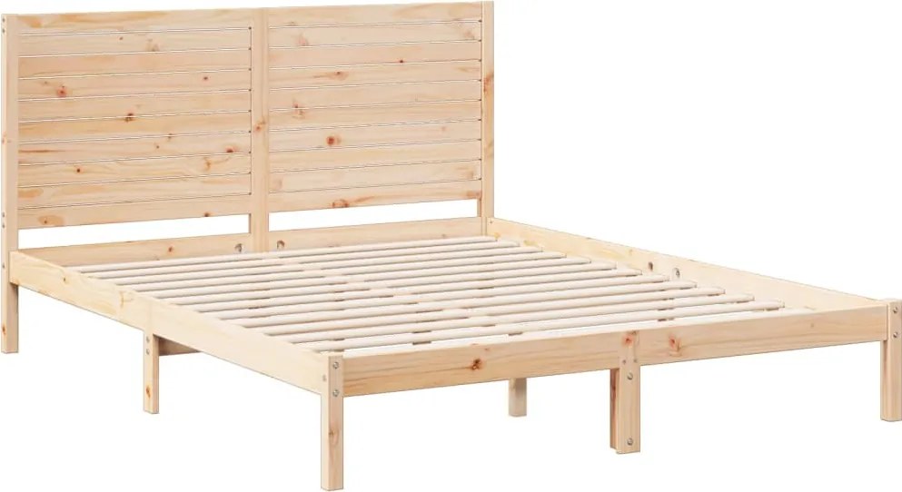 Prodloužený rám postele bez matrace 140 x 210 cm masivní dřevo 3309299