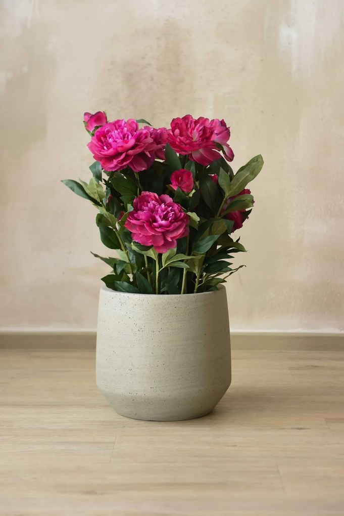 Designový květináč SASSO, vláknocement, 32x28 cm, béžový