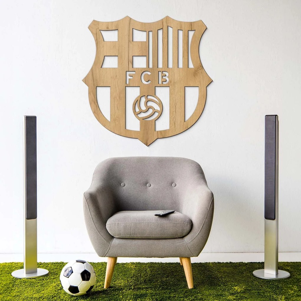 DUBLEZ | Dřevěné logo klubu - FC Barcelona | Obraz