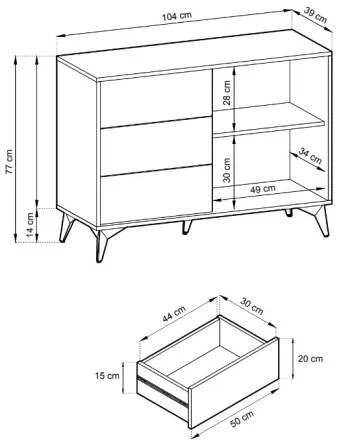 Piaski Komoda KSZ104 Diamond