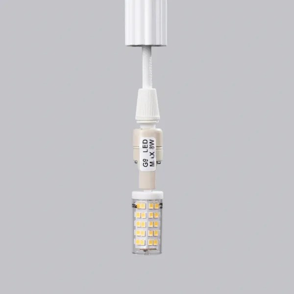 Sollux SL.1337 - Lustr na lanku ARCHE 1xG9/8W/230V bílá