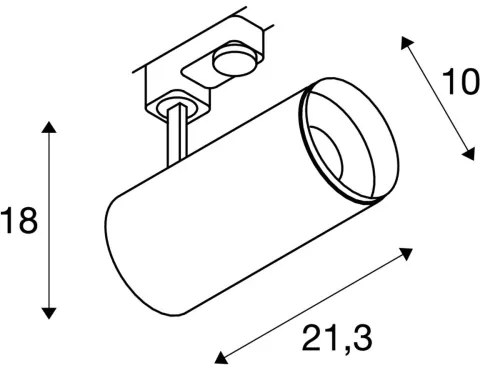 Lištové LED svítidlo SLV NUMINOS L 20W 3000K 60° bílé 1004280
