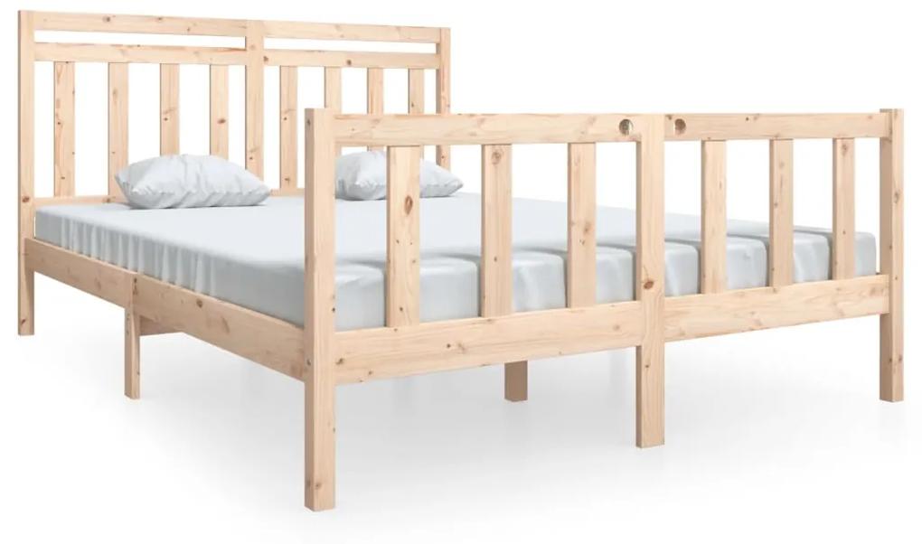 Rám postele 150 x 200 cm King Size masivní dřevo,  3100963