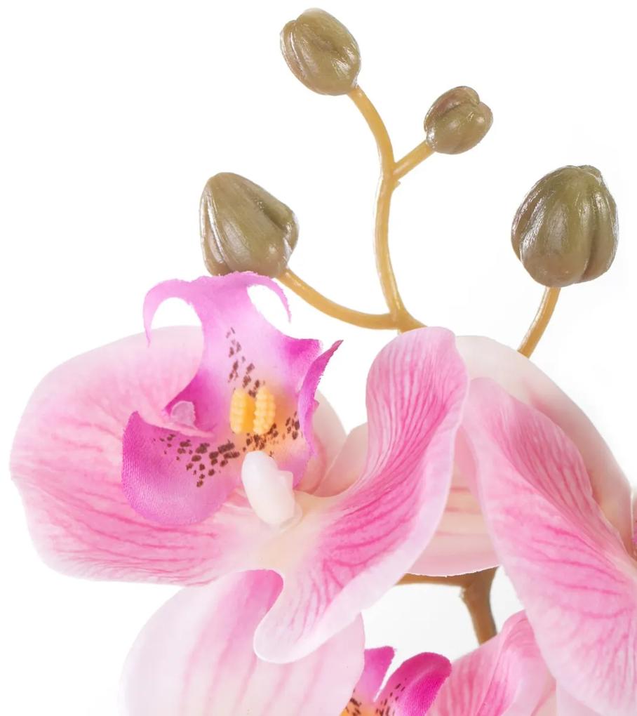 Umělý květ orchideje Růžový EDEN