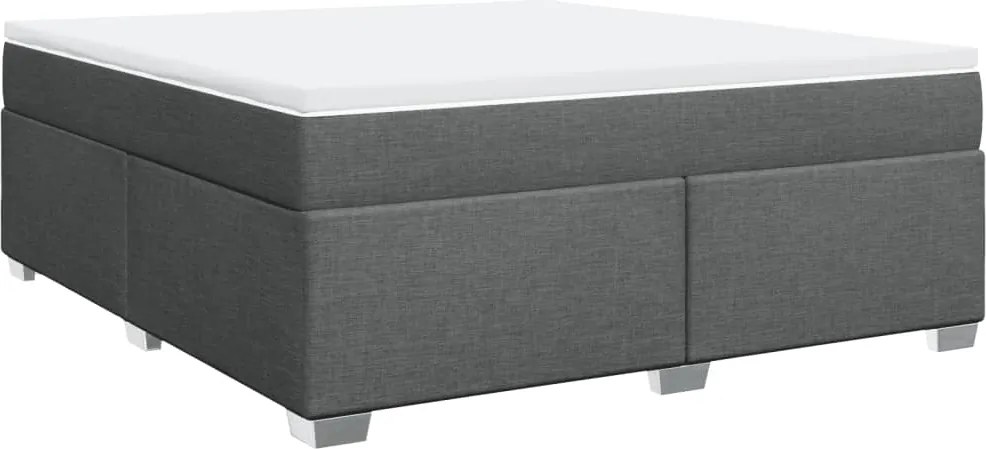 Box spring postel s matrací tmavě šedá 180x200 cm textil 3285152