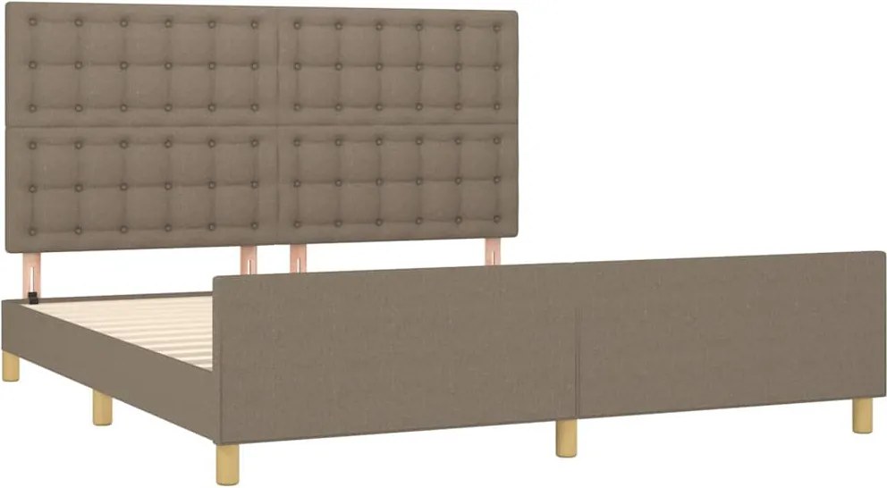 Rám postele bez matrace taupe 160 x 200 cm textil 3125393