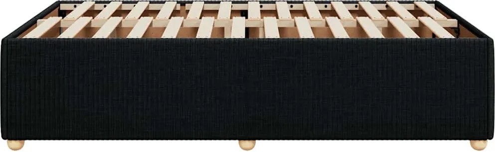 Rám postele bez matrace černý 120 x 200 cm textil 3284930