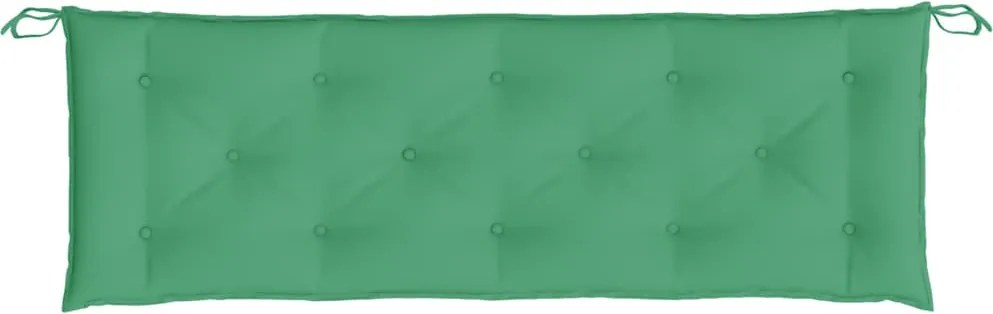 Poduška na zahradní lavici zelená 150x50x7 cm oxfordská látka 314961