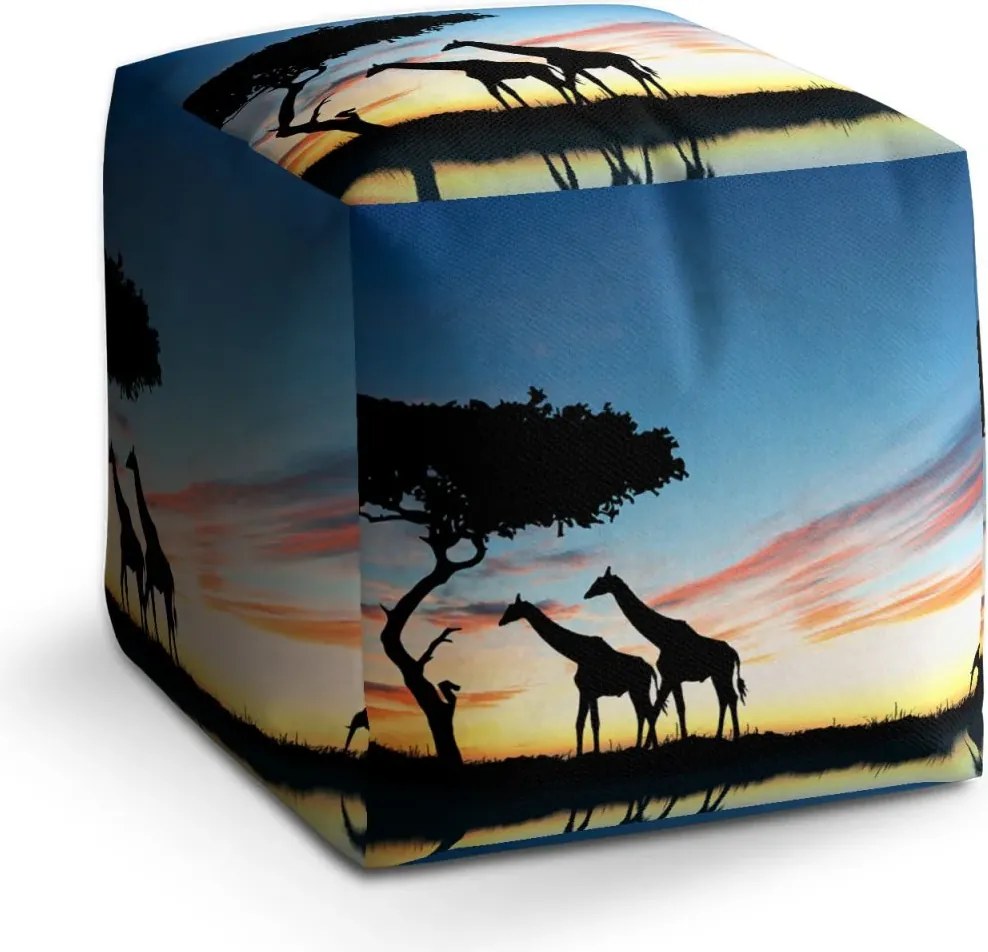 Sablio Taburet Cube Sahara - 60x60x60 cm