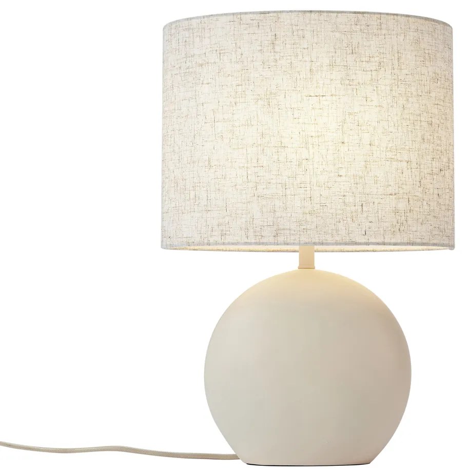 Japandi stolní lampa béžová s lněným stínidlem - Timo
