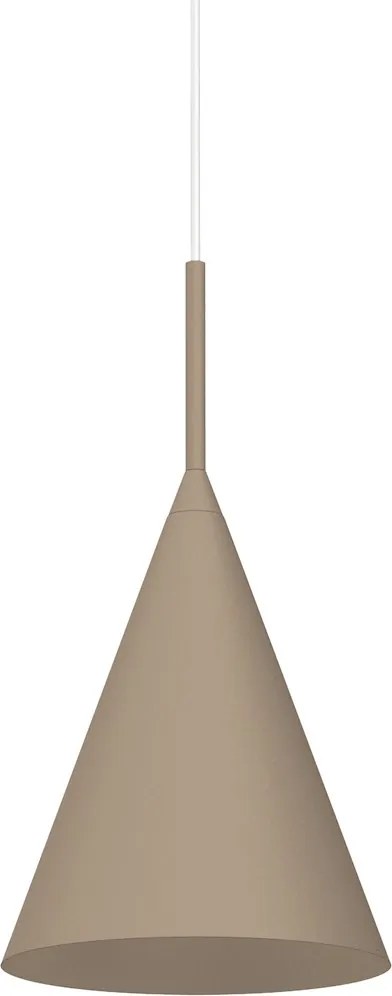 Závěsné svítidlo Capital, 1x tmavě obéžové kovové stínítko, (fi 17cm), be