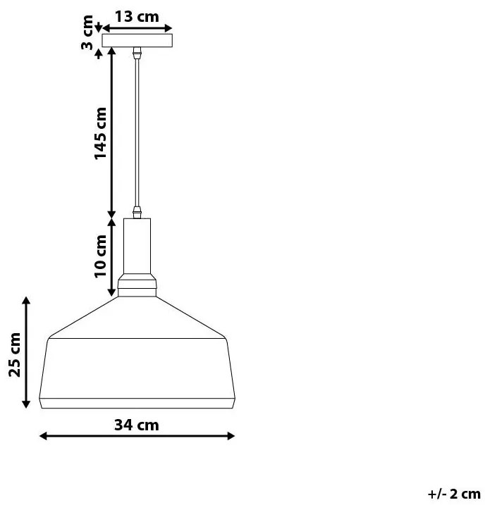 Závěsná lampa bílo-zlatá SEPIK Beliani